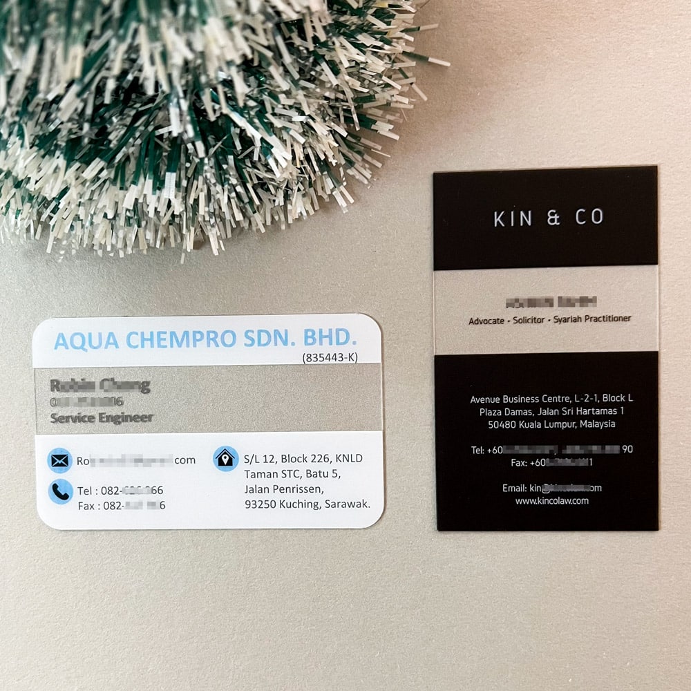 Frosted Transparent PVC Business Card | Gorgeous Modern BC